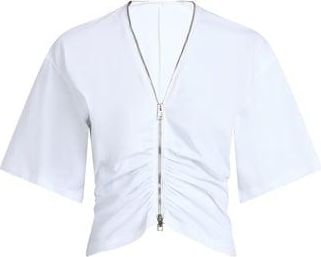 Alexander Wang T-shirt zip fronc&eacute; en coton m&eacute;lang&eacute;