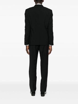 Tagliatore Satin-Peak Lapel Pant Suit - Black