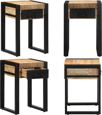 vidaXL Vidaxl - Table dappoint 35x35x50 cm bois massif de manguier brut
