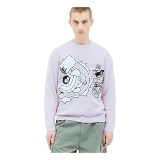 Brain Dead Hammer Sweater - - Knitwear - Herren - Lila - XL