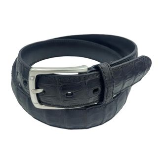 Paolo Vitale Ceinture en cuir de crocodile - unisex - Accessoires - Noir - Taille: 85 CM
