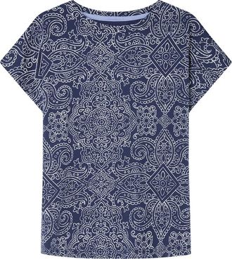 Springfield Damen Böhmisch T-Shirt, MEDIUM_Blue, XS