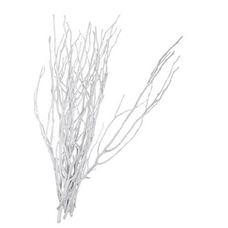 Aboofan Branches Darbres D&eacute;coratives Blanches 50 Cm en Lot de 10 Pi&egrave;ces en Bois S&eacute;ch&eacute; pour D&eacute;coration Dint&eacute;rieur, Remplissage De Vase, Artisanat Et D&eacute;coration