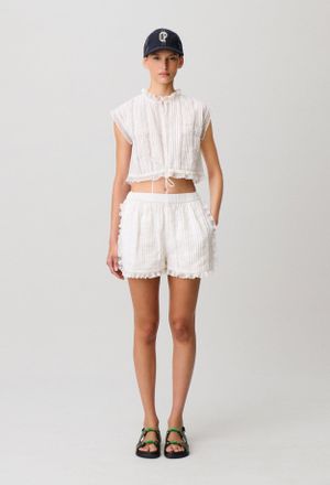 Claudie Pierlot Kurze Spitzen-Shorts