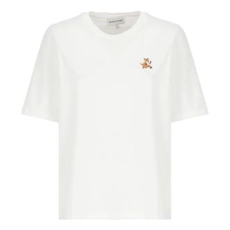 Maison Kitsun&eacute; Femme, Tops, Blanc, Taille: 42 FR T-shirt blanc Speedy Fox pour femmes