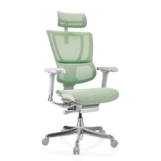 hjh OFFICE Bürostuhl ergonomisch ERGOHUMAN Slim G GEN2 Originales Design, 24h Einsatz, Drehstuhl mit Flexibler Lordosenstütze, Netz Grün