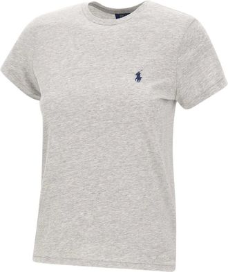 Polo Ralph Lauren Femme, Tops, Gris, Taille: 38 FR Crew Neck T-Shirt