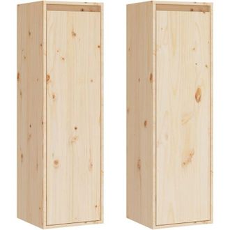 Les Tendances Armoires murales 2 pcs 30x30x100 cm Bois de pin massif