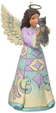 Enesco Jim Shore Heartwood Creek Pinte de Dimension dange avec Chaton Figurine 5 en