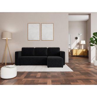 Best Mobilier Bestmobilier - Canopy - canapé dangle réversible 4 places convertible avec coffre en velours côtelé