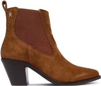 Tommy Hilfiger Stiefeletten Suede Western Chelsea Boot FW0FW09581 Braun
