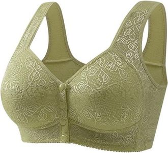 Generic Soutien-gorge d&eacute;contract&eacute; boutonn&eacute; respirant sans anneau en acier pour femme, Vert, 78