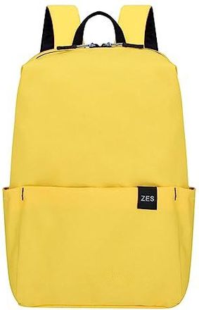 Generic 2025 - Sac &agrave; dos d&eacute;tudiant tendance - Couleur unie - L&eacute;ger et confortable - Bandouli&egrave;re de voyage en plein air - Grande capacit&eacute; - Pour femme, jaune, 