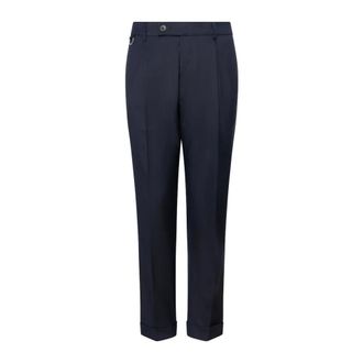 low brand Homme, Pantalons, Bleu, Taille: W36 Riviera Pleated Pantalons