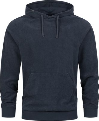 Indicode Herren INNemoto Hoodie Pullover mit Kapuze in Cord-Optik | Hoodie Sweatshirt Kapuzenpullover f&uuml;r M&auml;nner Sky Captain, L