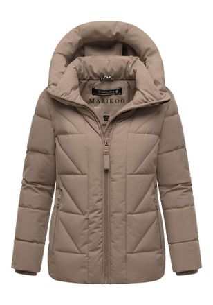 Marikoo Damen Winterjacke Kuschelnasee mit Kapuze und Fleecefutter