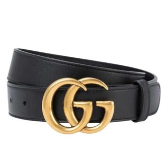 Gucci Ceinture Pre-owned GG Marmont - Femme - Pre-owned - Noir - Taille: ONE Size