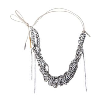 Dries Van Noten Femme, Accessoires, Gris, Taille: ONE Size Collier Orn&eacute; de Cristaux