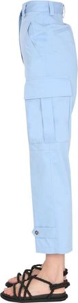 Msgm Cotton Cargo Pants - Blue
