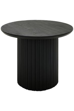 MID.YOU Mid.you Couchtisch, Schwarz, Holz, Akazie, massiv, rund, S&auml;ule, 60x45x60 cm, Wohnzimmer, Wohnzimmertische, Couchtische