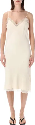 R&oacute;he Femme, Robes, Beige, Taille: 38 FR Lace Slipdress