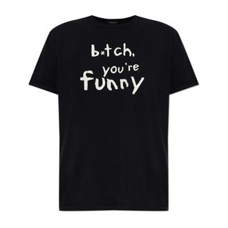 R13 Bedrucktes T-Shirt - - Tops - Damen - Schwarzk - S