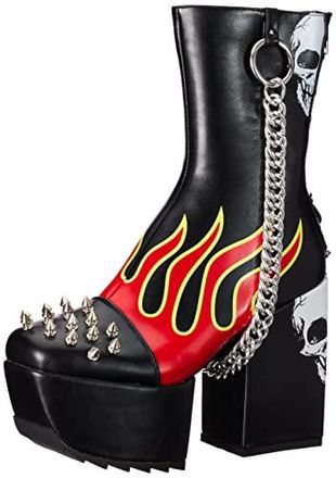 Lamoda Couper Les Coins, Mid Calf Bateau Femme, Flamme Noire, 40 EU