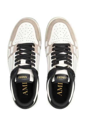 Amiri Low-Top Sneaker - Skel Top Low Distressed Leather Sneakers - Gr. 40 (EU) - in Wei&szlig; - f&uuml;r Damen