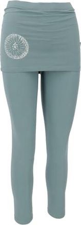 Guru Shop Pantalon de yoga avec mini jupe Bio BW Yoga Femme Coton Shorts Leggings Alternative Vêtements, aqua, 46