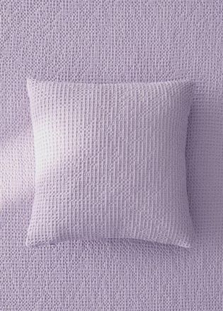 Mango Housse de coussin lit enfant en coton garment dyed gaufr&eacute; 40x40 cm violet clair/pastel - Home - 40x40cm - MANGO HOME