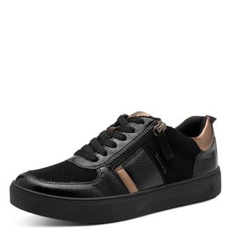 Tamaris Comfort baskets femme plates avec fermeture &eacute;clair loisirs, Black Comb, 40 EU