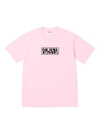 SUPREME T-Shirt mit Logo-Print - Rosa
