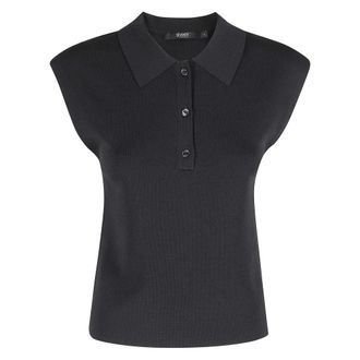Seventy Femme, Tops, Noir, Taille: 40 FR Polo Smanicato