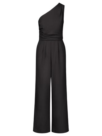 Apart Fashion APART One-Shoulder Overall aus Einer leicht strukturierten Ware, schwarz, 40