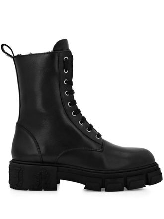 Philipp Plein bottes en cuir - Noir