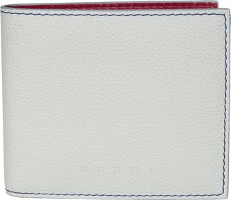 Marni Homme, Accessoires, Blanc, Taille: ONE Size Portefeuille Bifold Textur&eacute; avec Coutures