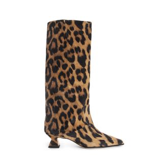 Miista Effie Animal Print Tall Boots