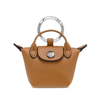 Longchamp Calf Leather Top Handle Bag - Brown