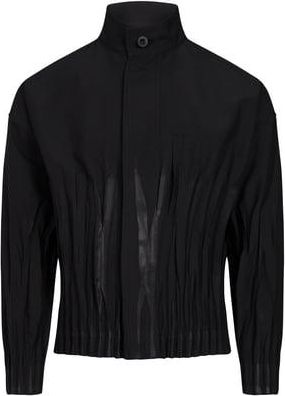 Issey Miyake Veste pliss&eacute;e &agrave; col montant