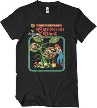 Steven Rhodes Officiellement sous Licence Carnivorous Plant T-Shirt pour Hommes (Noir), Large