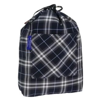 Burberry Pre-owned Nylon trousses-de-toilette - Femme - Pre-owned - Bleu - Taille: ONE Size