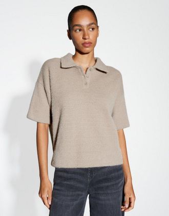 OPUS Sweatshirt GELUDI Loose aus flauschigem Effektgarn