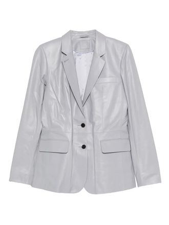 DESA 1972 blazer en cuir &agrave; rabat - Gris
