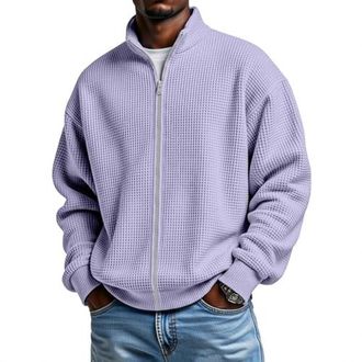 Generic Veste d&eacute;contract&eacute;e et l&eacute;g&egrave;re avec col montant et fermeture &eacute;clair, parfaite pour un usage quotidien., lilas, XXL