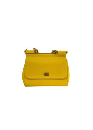 Dolce & Gabbana Yellow leather Sicily bag