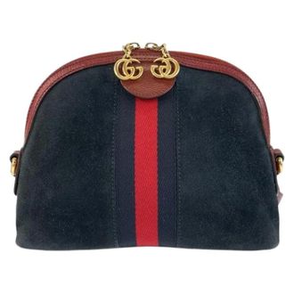 Gucci Pre-owned Sac bandouli&egrave;re en daim Ophidia - Femme - Pre-owned - Bleu - Taille: ONE Size