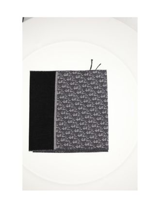 Dior Oblique Wool Scarf - Gray