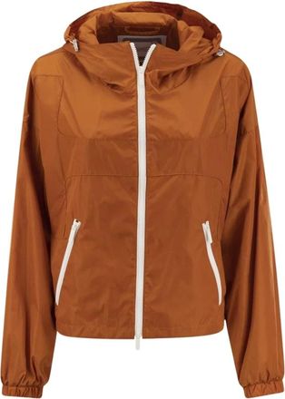 Hogan Femme, Vestes, Orange, Taille: 38 FR Coupe-vent Court &agrave; Capuche