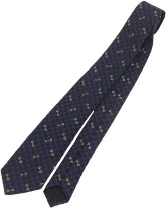 Gucci Pre-owned Vintage Silk Necktie - Homme - Pre-owned - Bleu - Taille: ONE Size