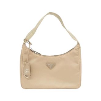 Prada Pre-owned Tessuto Schultertasche - - Pre-owned - Damen - Beige - ONE SIZE